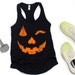 Funny Halloween Tank Top, Winking Pumpkin Face, Womens Cute Costume ...