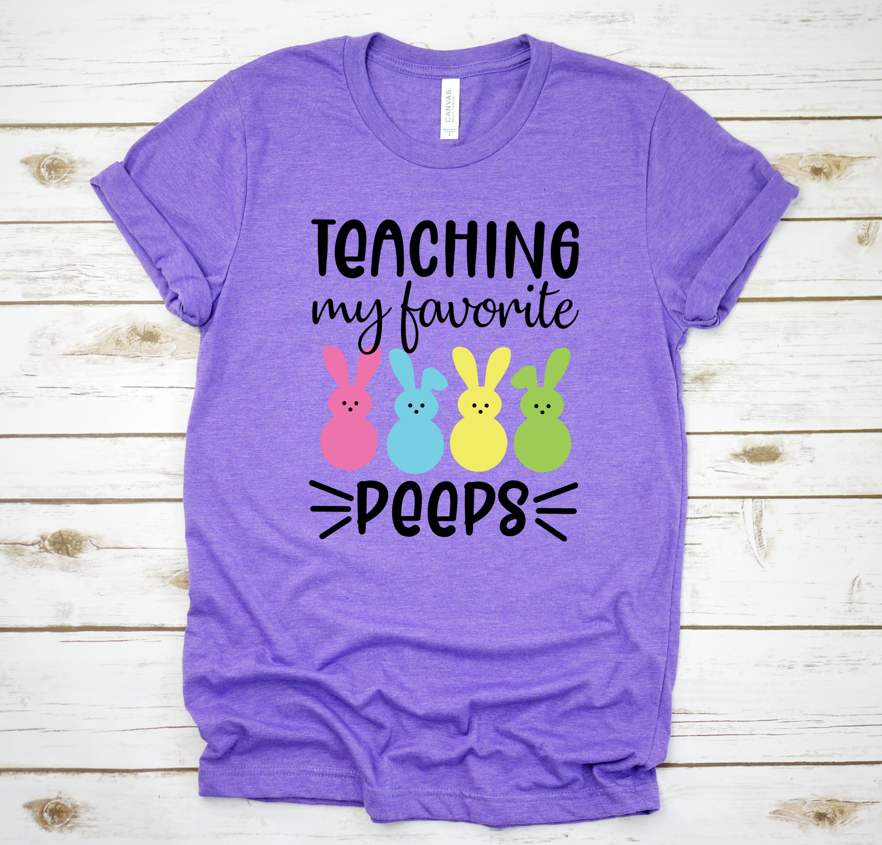 Teaching My Favorite Peeps Easter Teacher Shirt Teacher | Etsy