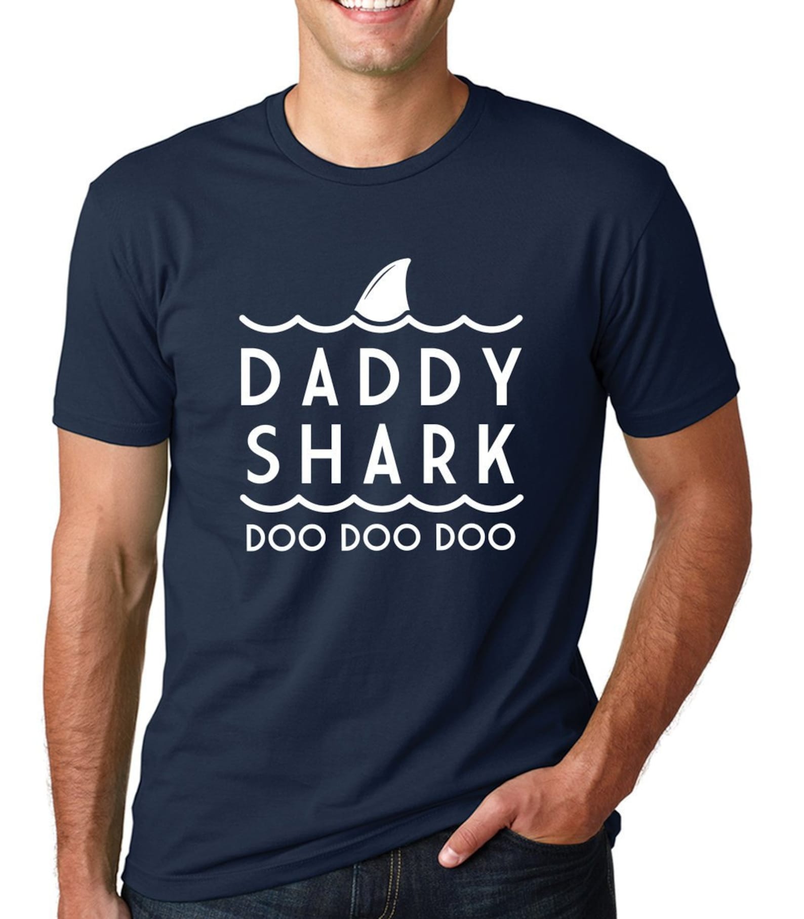 Fathers Day Gift - Daddy Shark Shirt, Daddy Shark, Dad Shark T-shirt ...