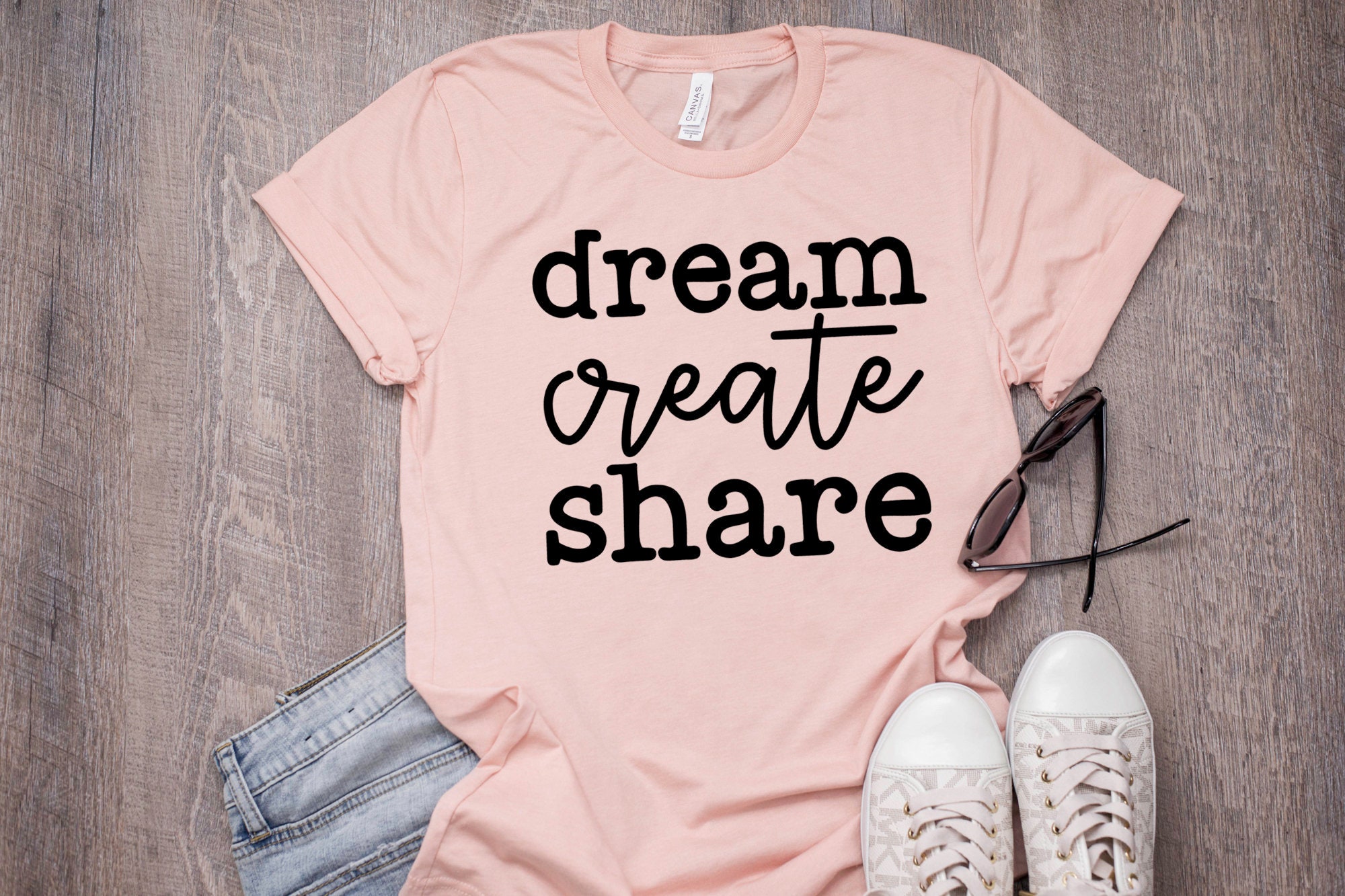 Dream Create Share Shirt Cute Shirt for Women Create Art | Etsy