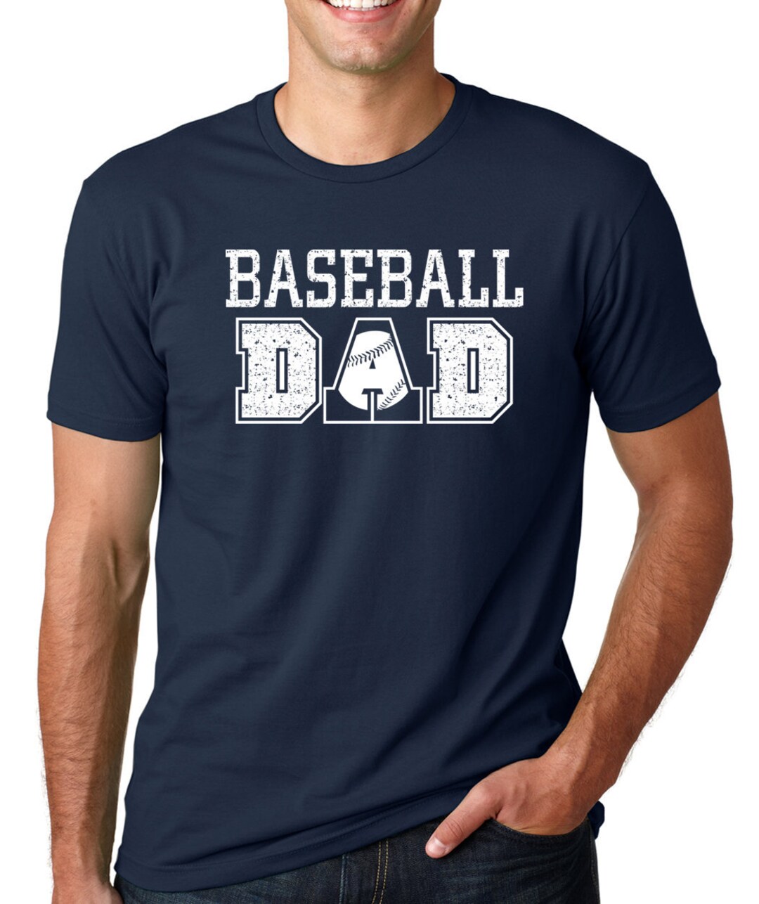 Baseball Dad Men's T Shirt, Fathers Day Gift for Dad, Husband Tee, Best ...