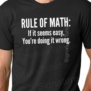 Math Tshirt Funny Mens Mathlete Rule of Math T-shirt Womens Shirt Pi ...