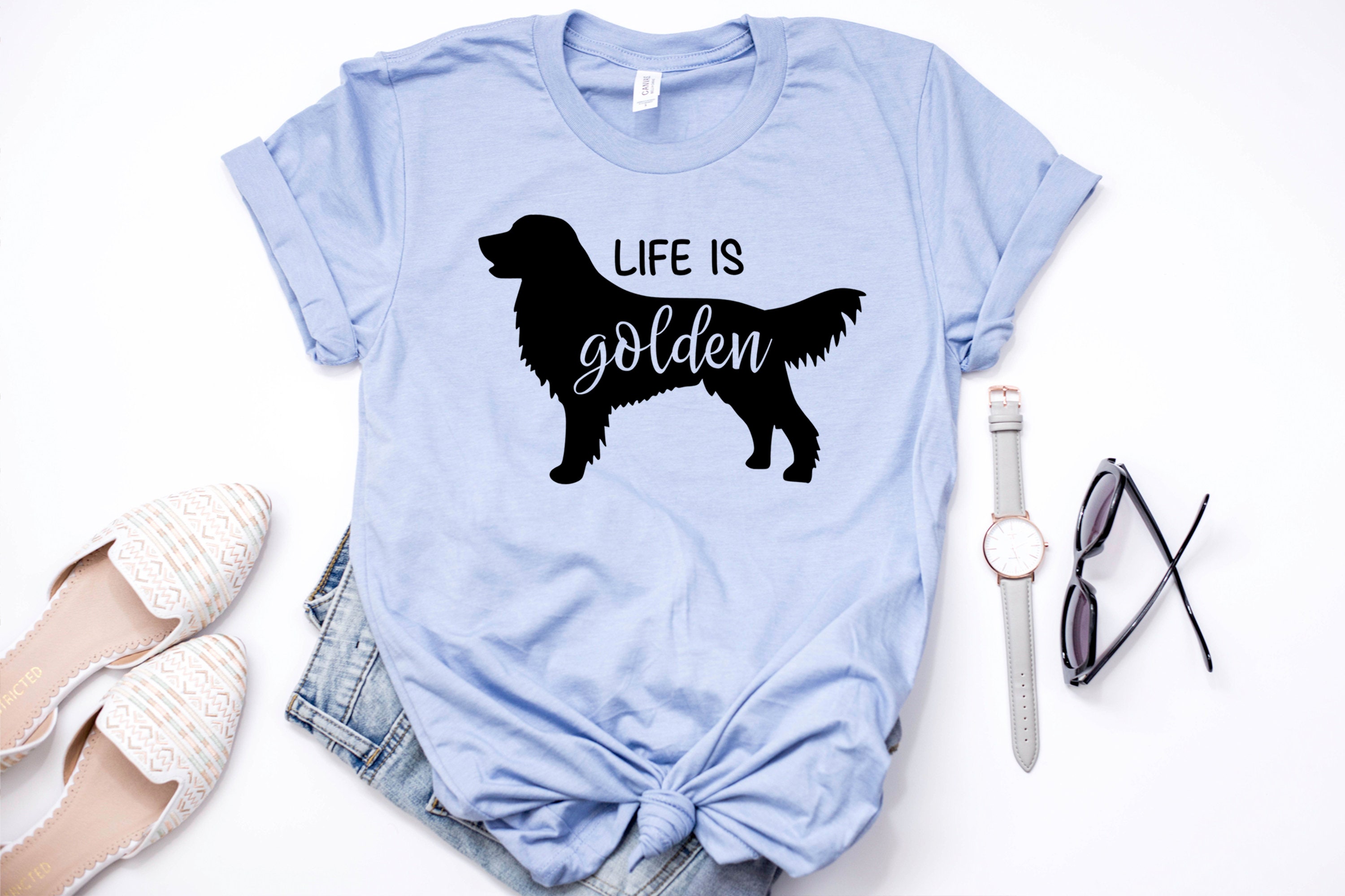 Life is Golden Shirt Golden Retriever Shirt Golden Retriever | Etsy