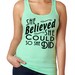 Mint Tank -she Believed She Could so She Did Racerback Jersey Womens ...