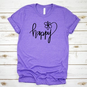 Choose Happy Shirt, Happy T-shirt, Womens Shirt, Happy Shirt, Positive ...