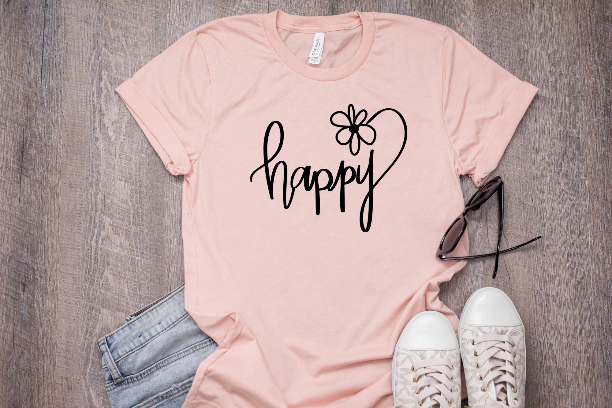 Choose Happy Shirt Happy T-shirt Womens Shirt Happy Shirt | Etsy