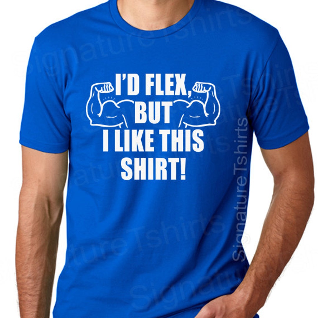 Workout I'd Flex T-shirt Weight Training Weight Lifting Gym Work Out T ...