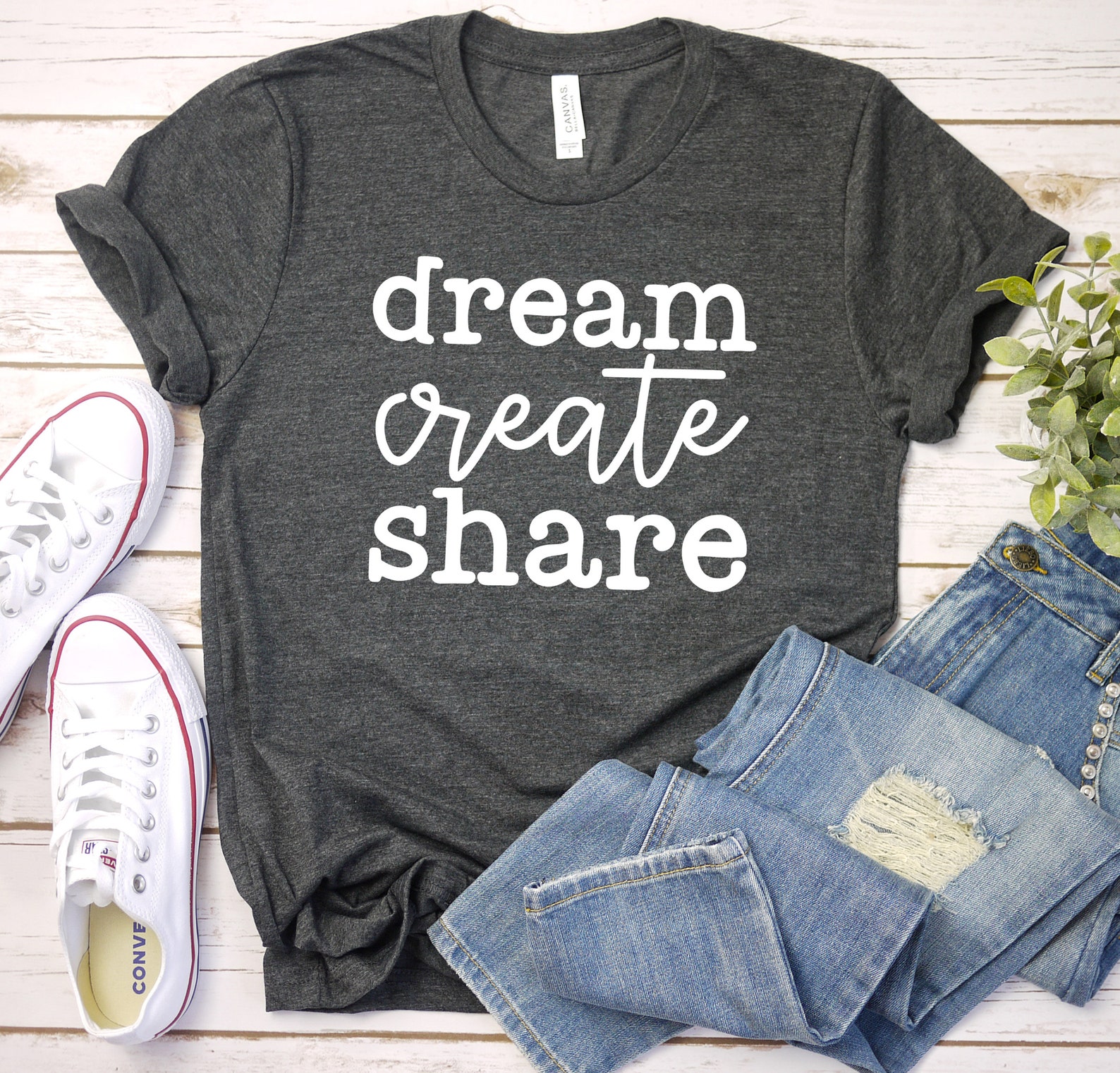 Dream Create Share Shirt Cute Shirt for Women Create Art | Etsy
