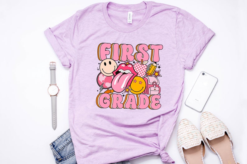 First Grade Shirt, Back to School Shirt, Hello First Grade Retro Shirt ...