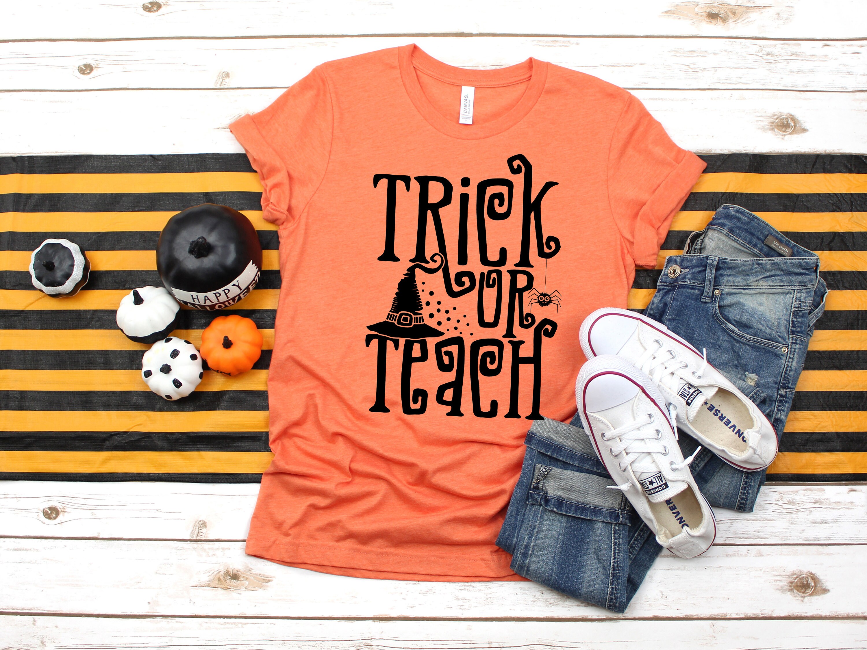 Trick or Teach Halloween Teacher Shirt Teacher Shirt | Etsy
