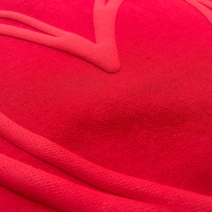 Valentine's Day Heart Puff Sweatshirt, Embossed Sweatshirt, Valentines ...