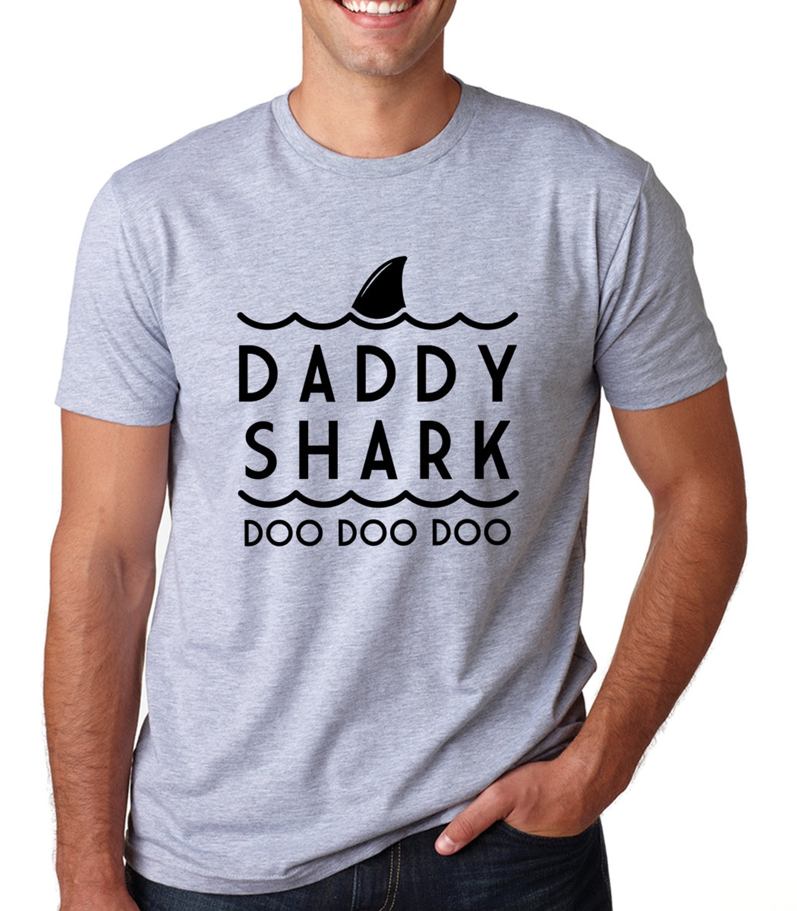 Daddy Shark Daddy Shark Shirt Dad Shark T-shirt Shark | Etsy
