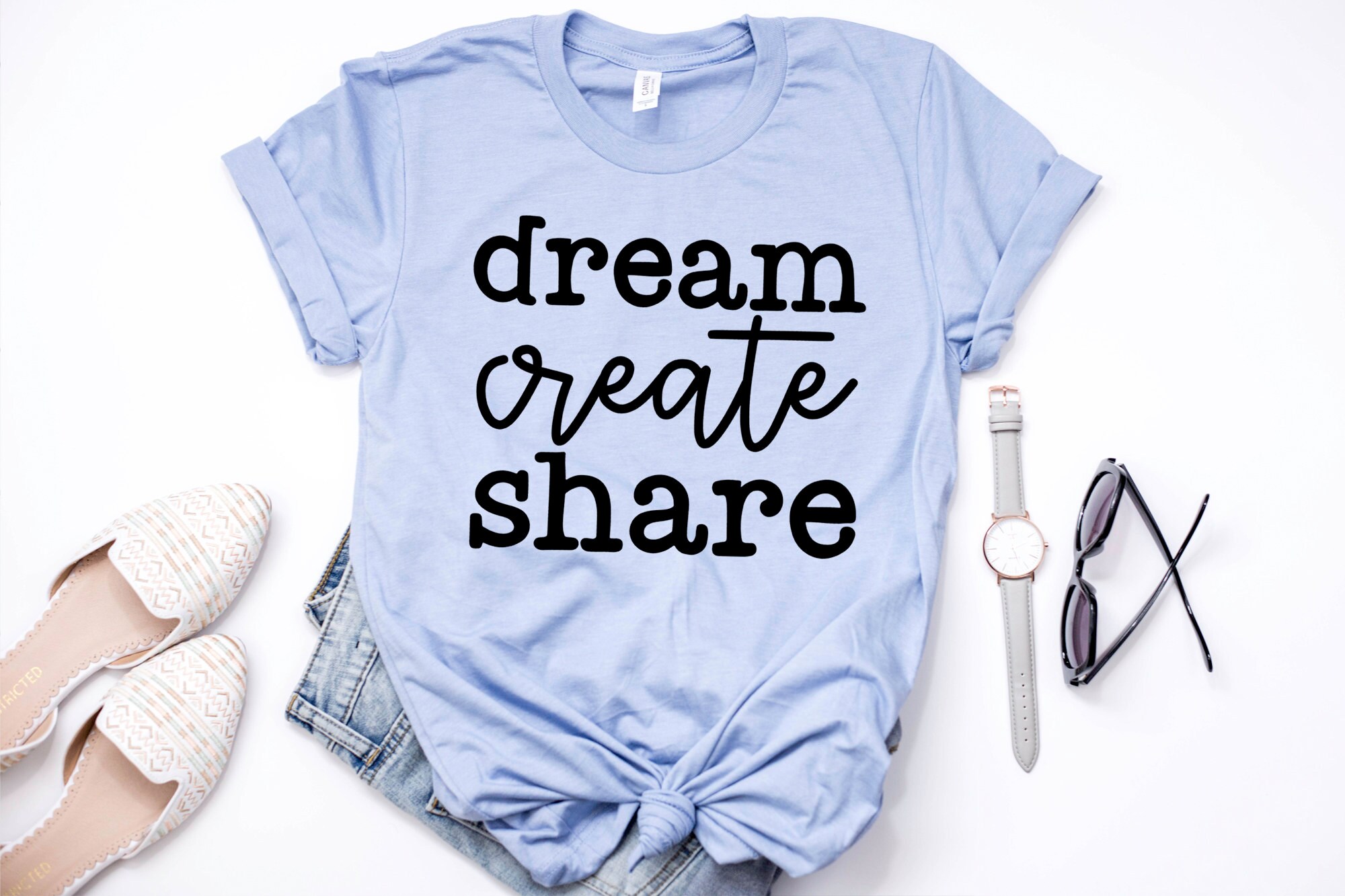 Dream Create Share Shirt Cute Shirt for Women Create Art | Etsy