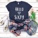 Hello Sixty Shirt 60th Birthday Shirt 60th Birthday Tee | Etsy