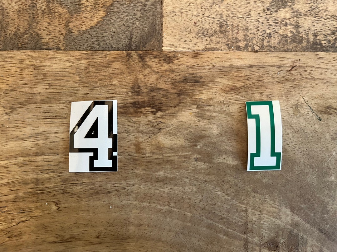 Custom Sports Number Helmet Sticker 1 or 2 Digit Sport Water Bottle ...