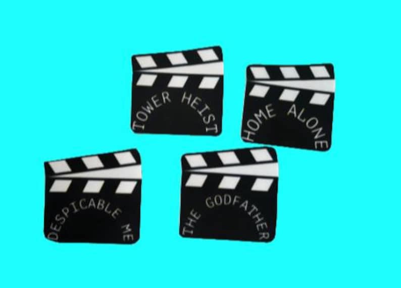 Custom Movie Name Clapboards Sticker Cool Favorite Movie Name ...
