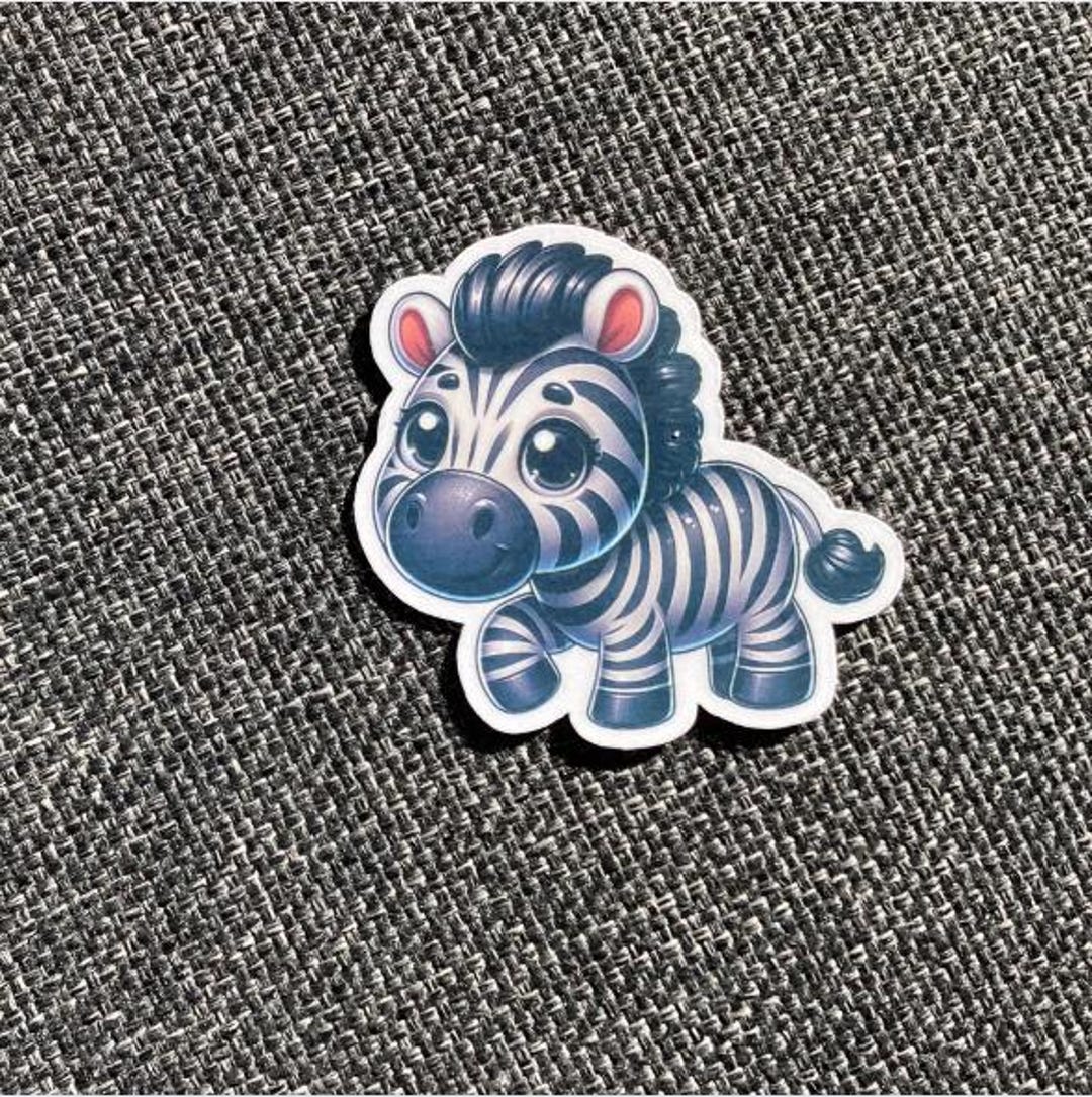 Cute Zebra Sticker Adorable Cartoon Animal Zebra Sticker Adorable Zebra ...