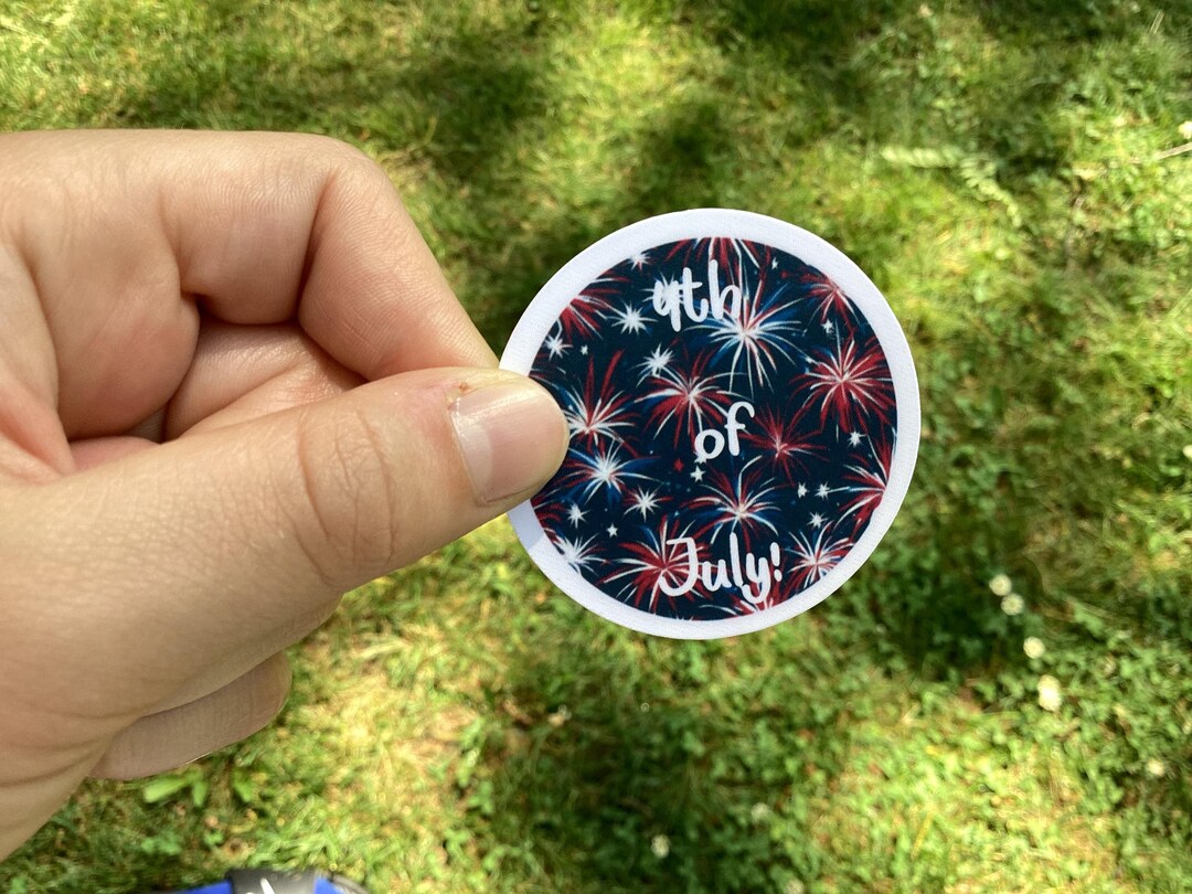 4th of July Celebration Fireworks Vinyl Water Bottle Sticker Fireworks ...