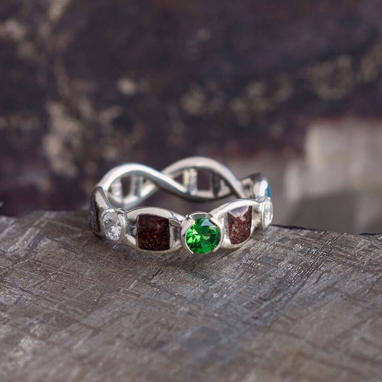 Unique DNA Strand Ring Nerd Science Lover Engagement Ring | Etsy