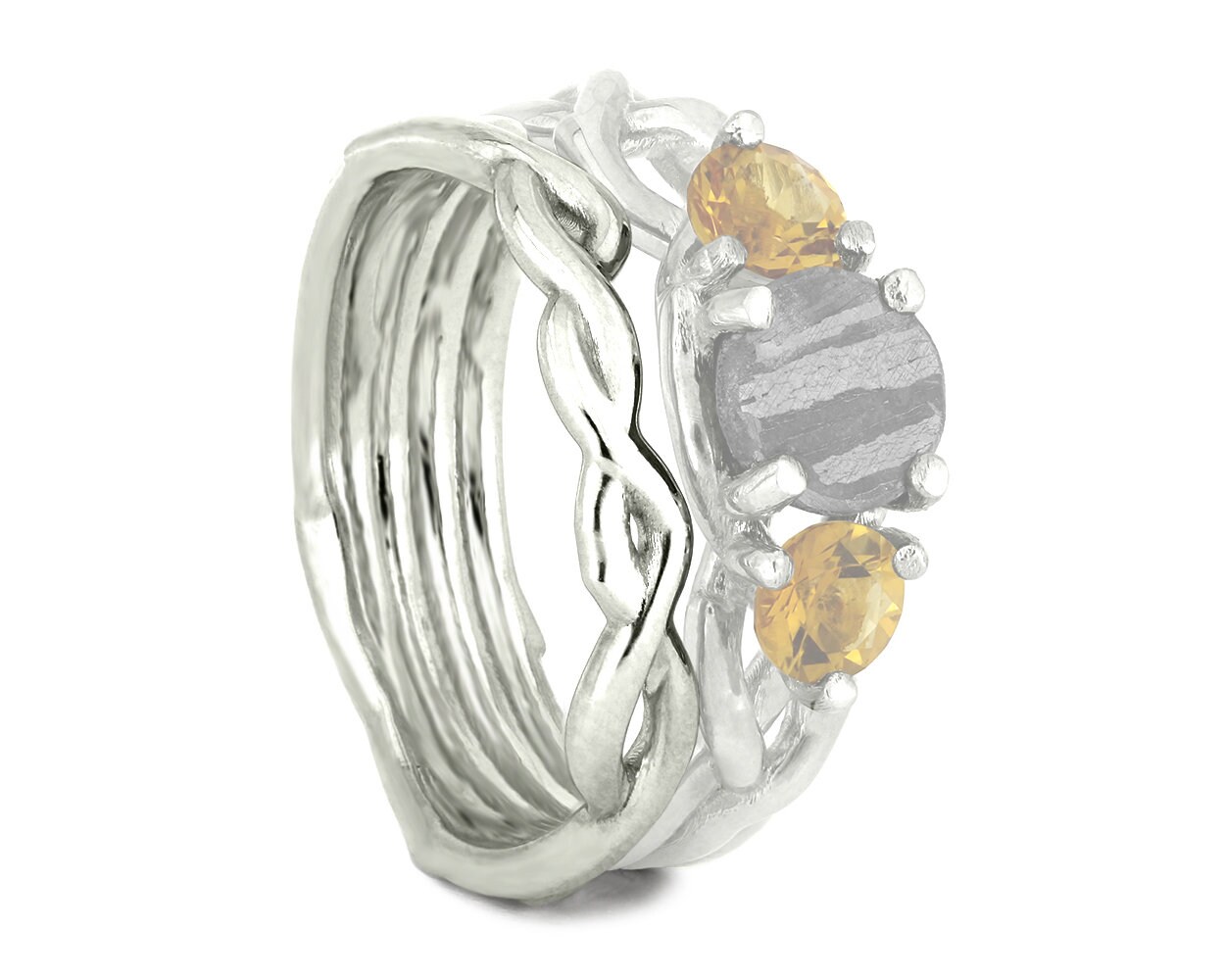 Nature-Inspired Women's Wedding Band Shadow Band with | Etsy