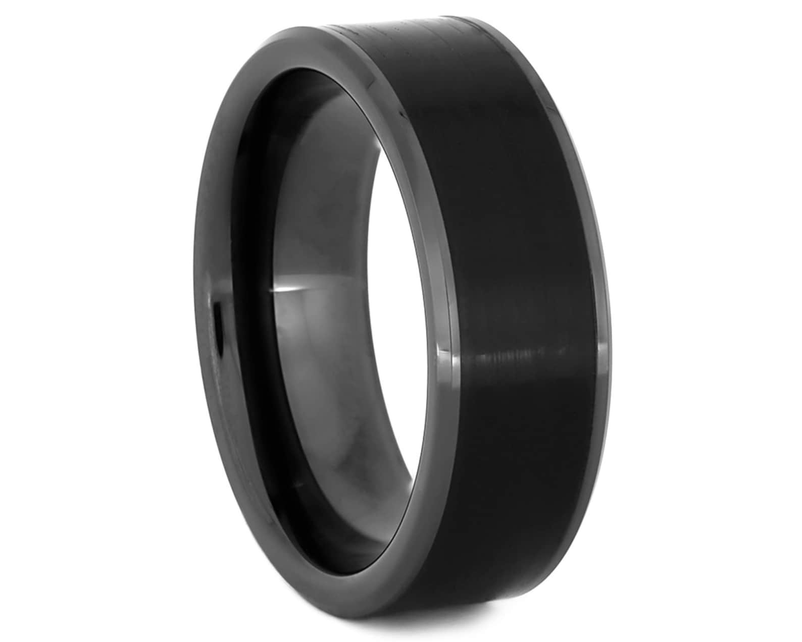 Vinyl Record Ring in Black Ceramic Wedding Ring for Musicians - Etsy