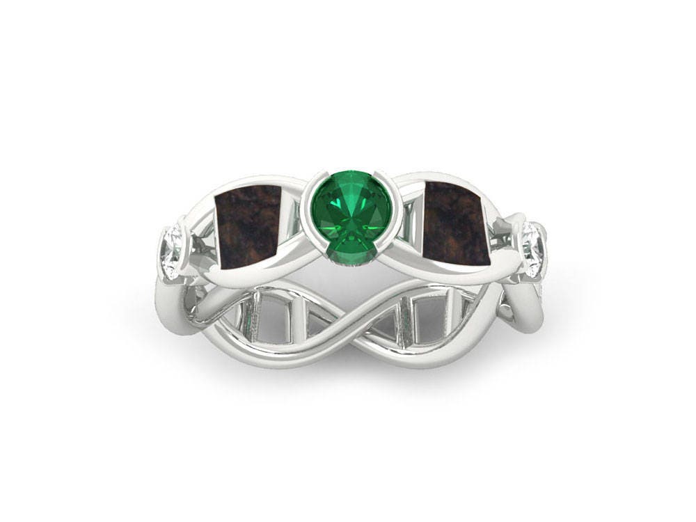 Unique DNA Strand Ring Nerd Science Lover Engagement Ring | Etsy