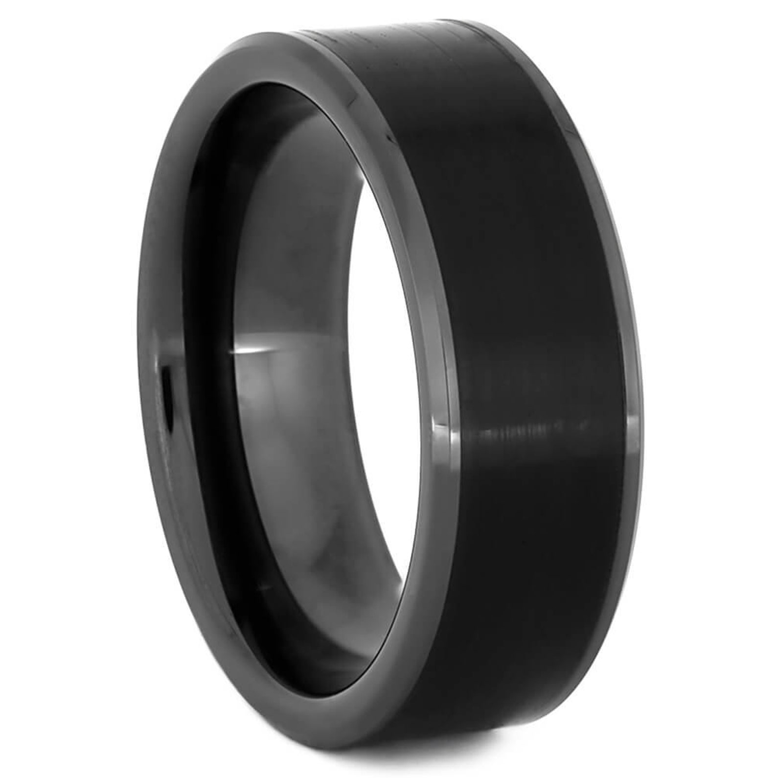Vinyl Record Ring in Black Ceramic, Wedding Ring for Musicians and ...