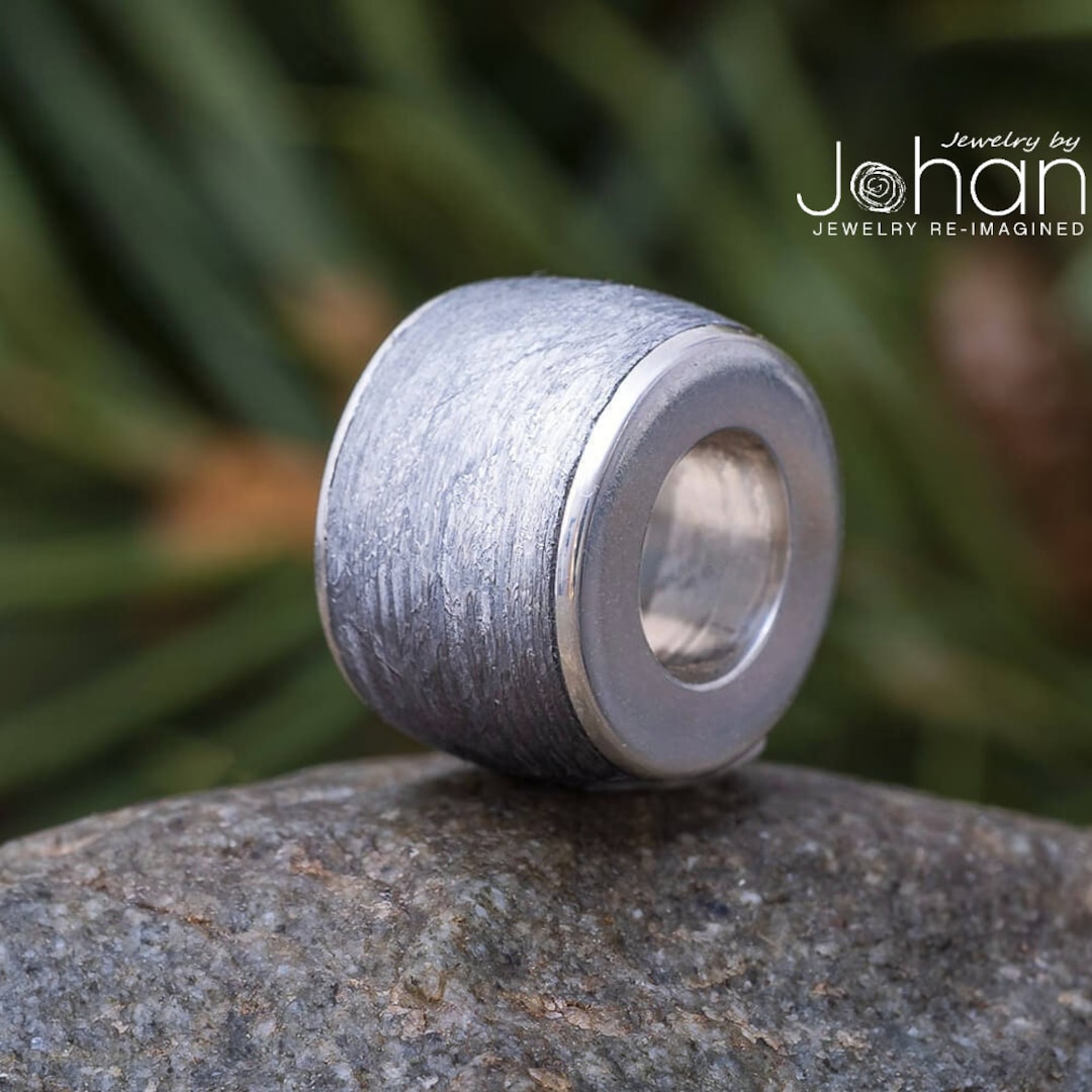 Authentic Meteorite Charm Bead, Gibeon Meteorite Bead for Bracelet ...