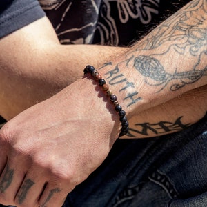 Dinosaur Bone Bead Bracelet "penton" Design, Gembone Jewelry, Unique ...