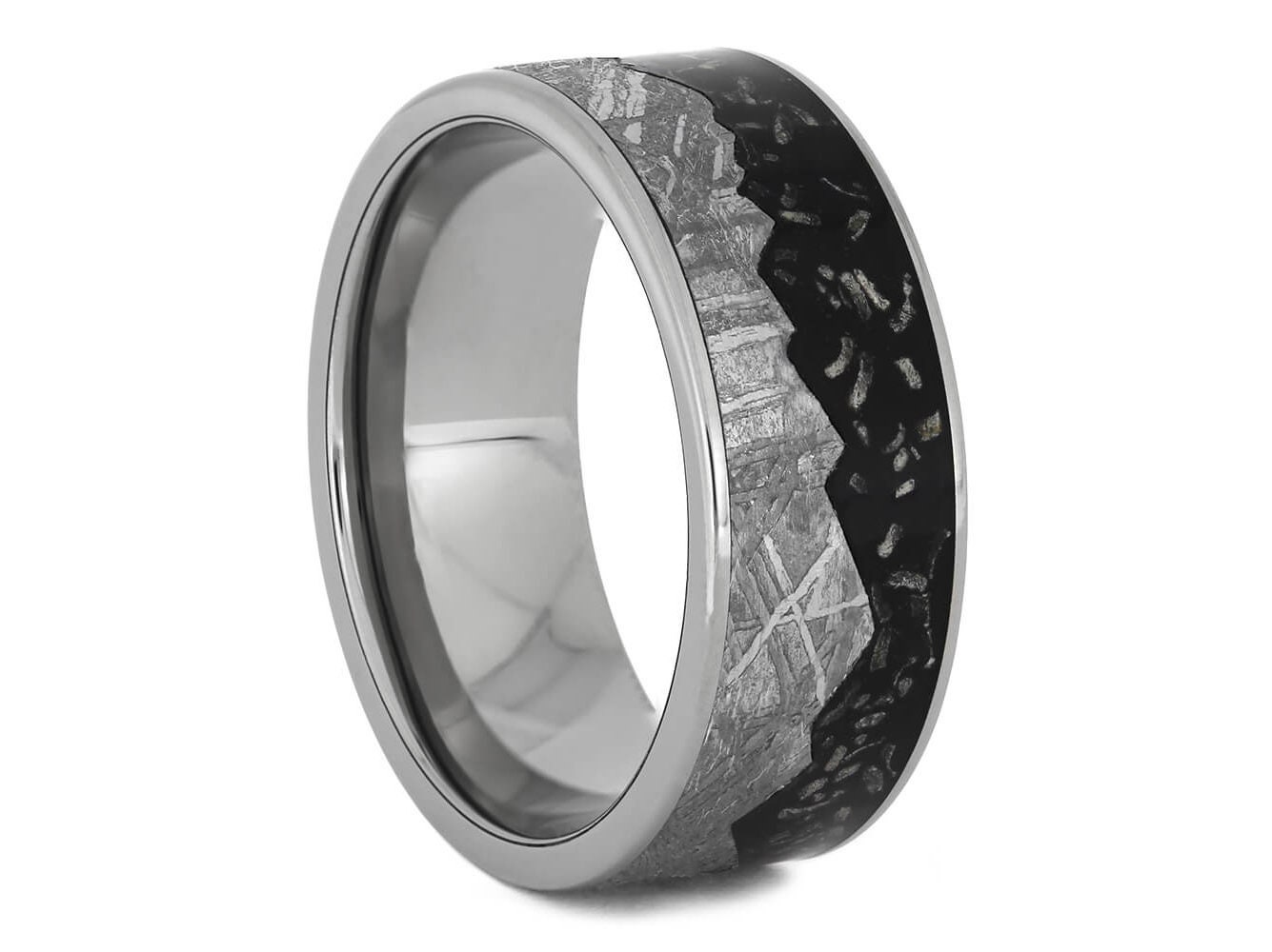 Meteorite Moonscape Ring Amazing Authentic Gibeon Meteorite | Etsy