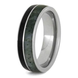 Jade And Obsidian Wedding Band | Etsy