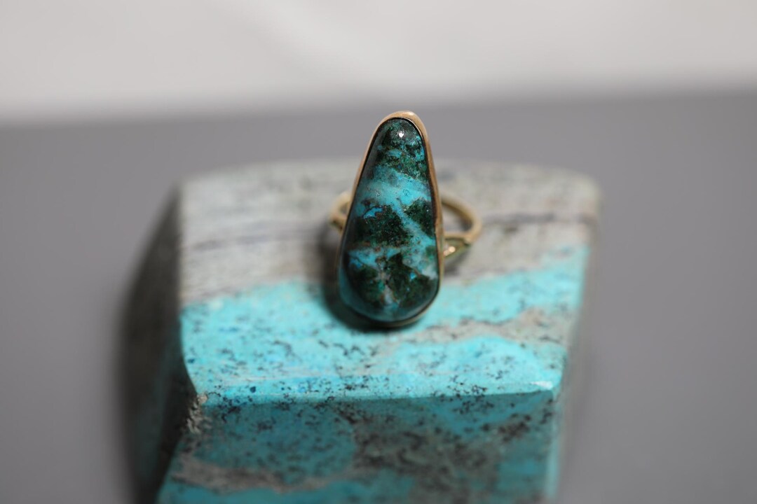 Eilat Stone Ring From 14K Gold, Turquoise Ring, Solomon Stone, Eilat ...