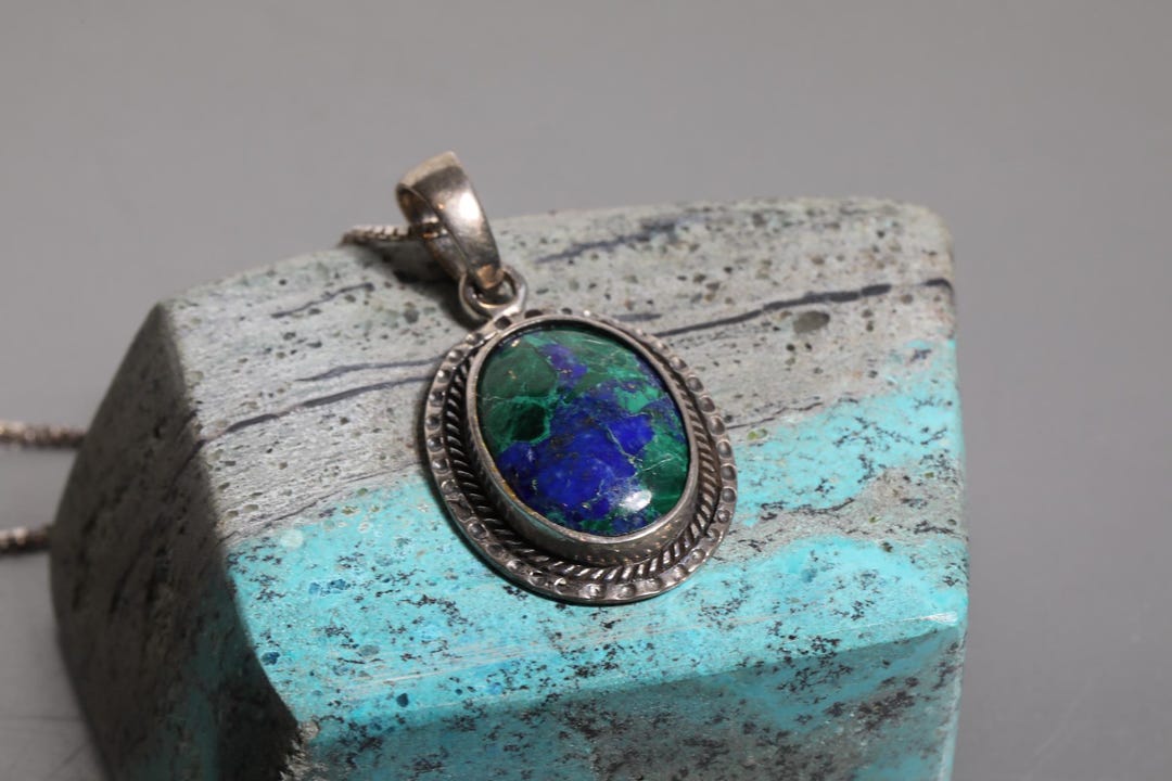 Eilat Stone Pendant, 925 Silver, Turquoise Necklace, King Solomon Stone ...