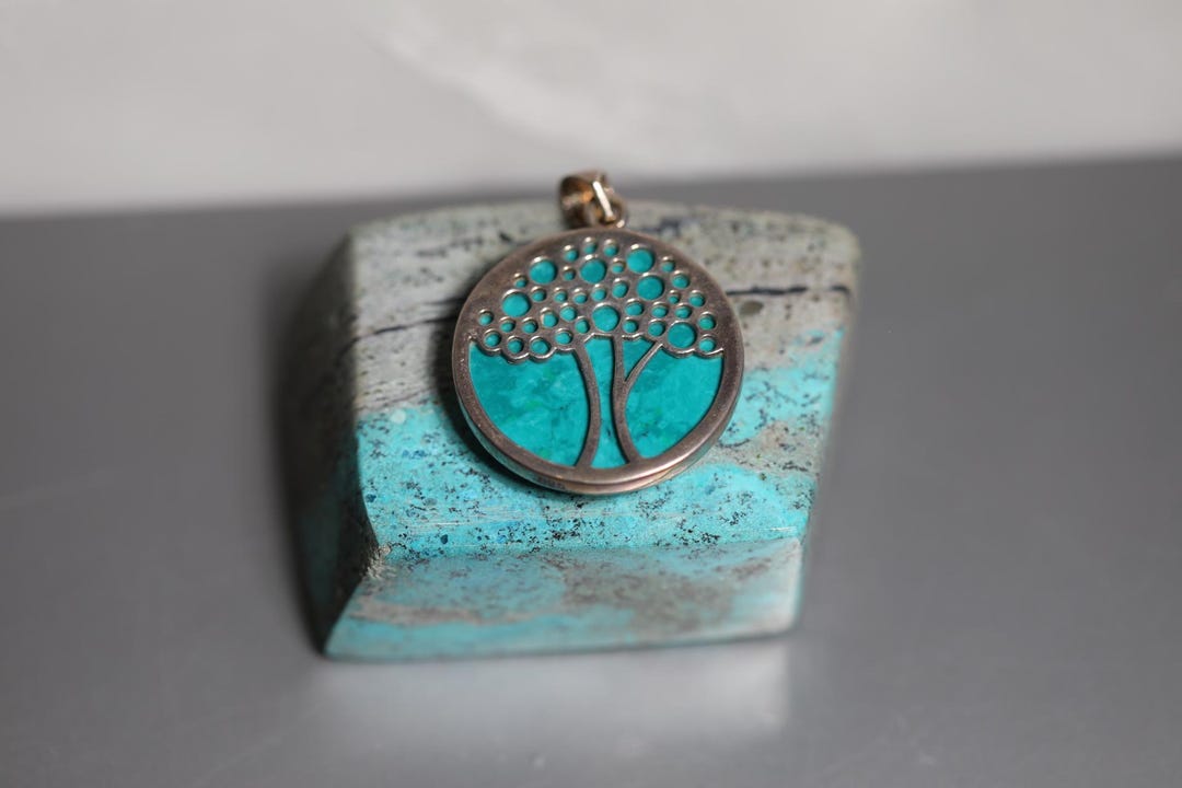 The Tree of Life Pendant With Eilat Stone, 925 Silver, Turquoise ...