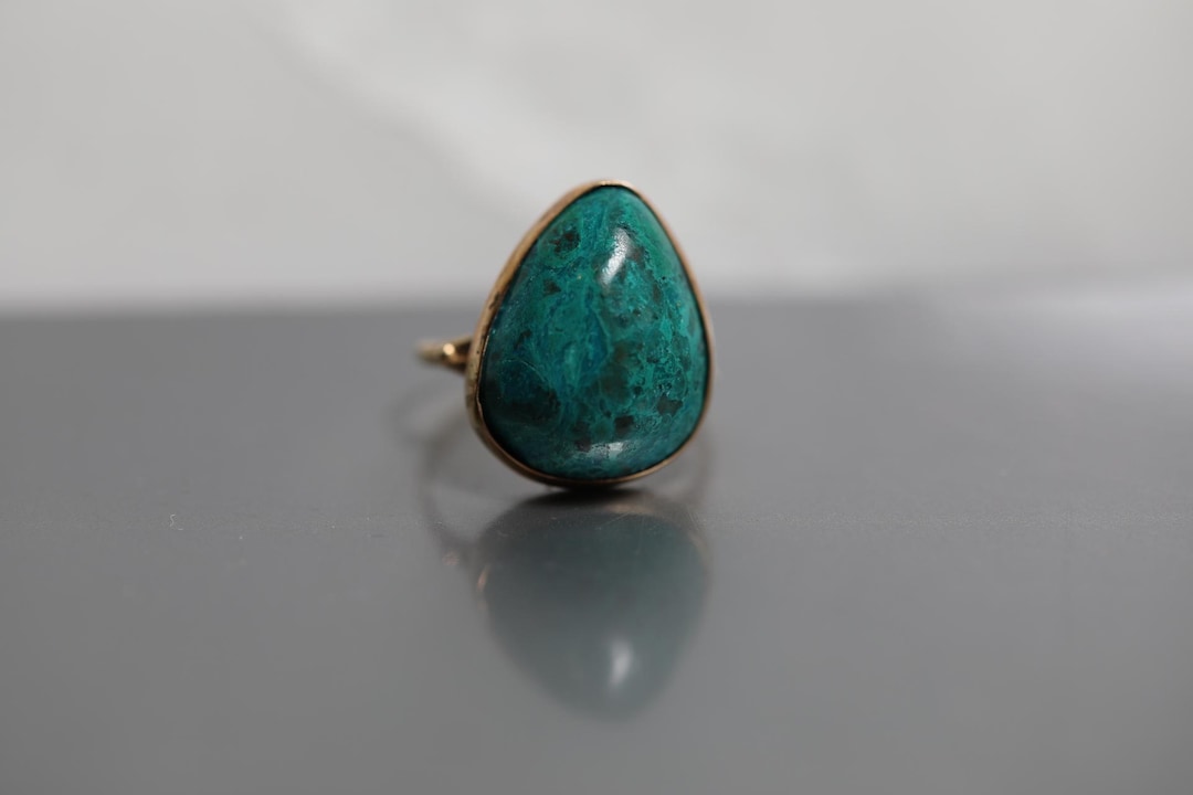 Eilat Stone Ring From 14K Gold, Turquoise Ring, Solomon Stone, Eilat ...