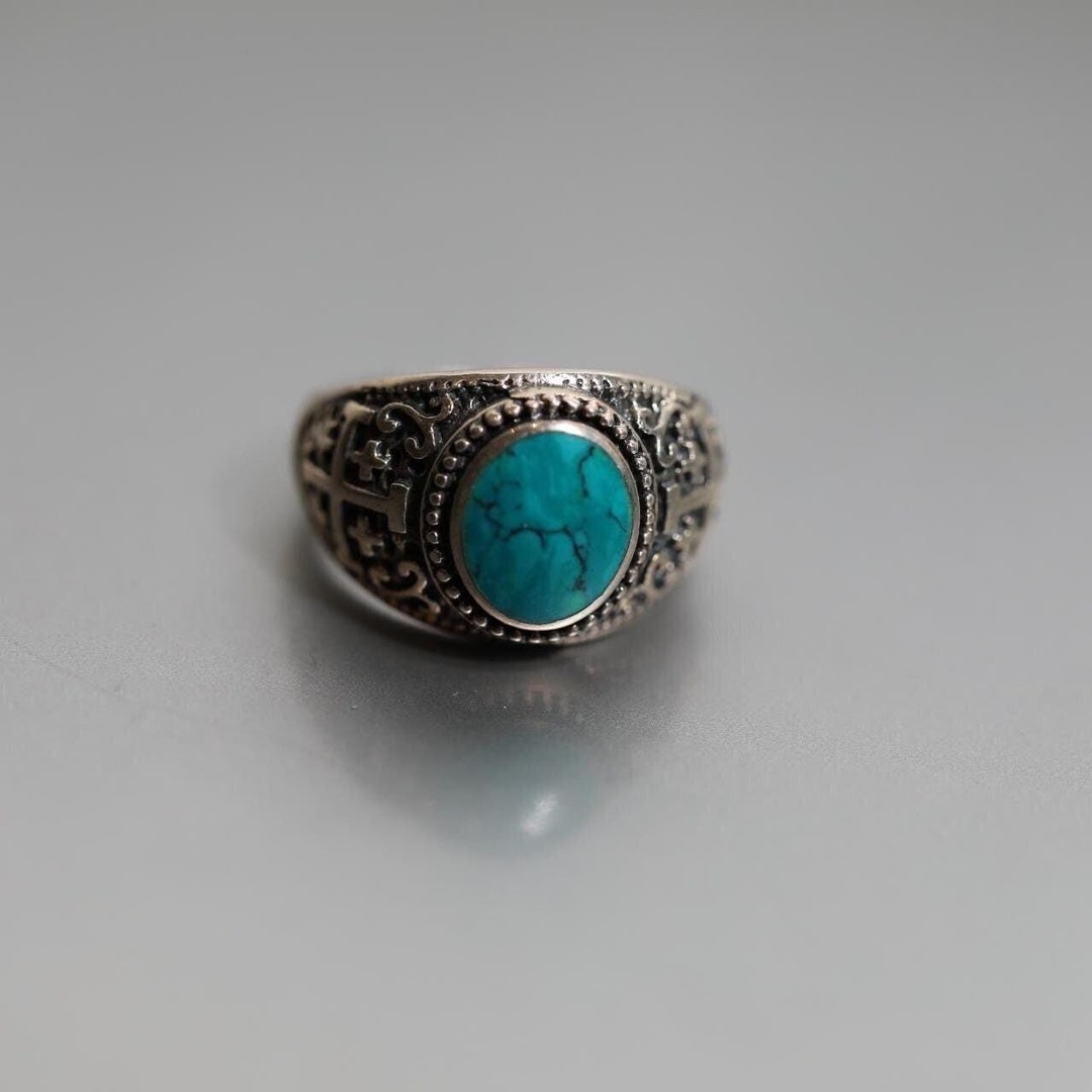 Eilat Stone Ring, 925 Silver, Turquoise Ring, King Solomon Stone, Eilat ...