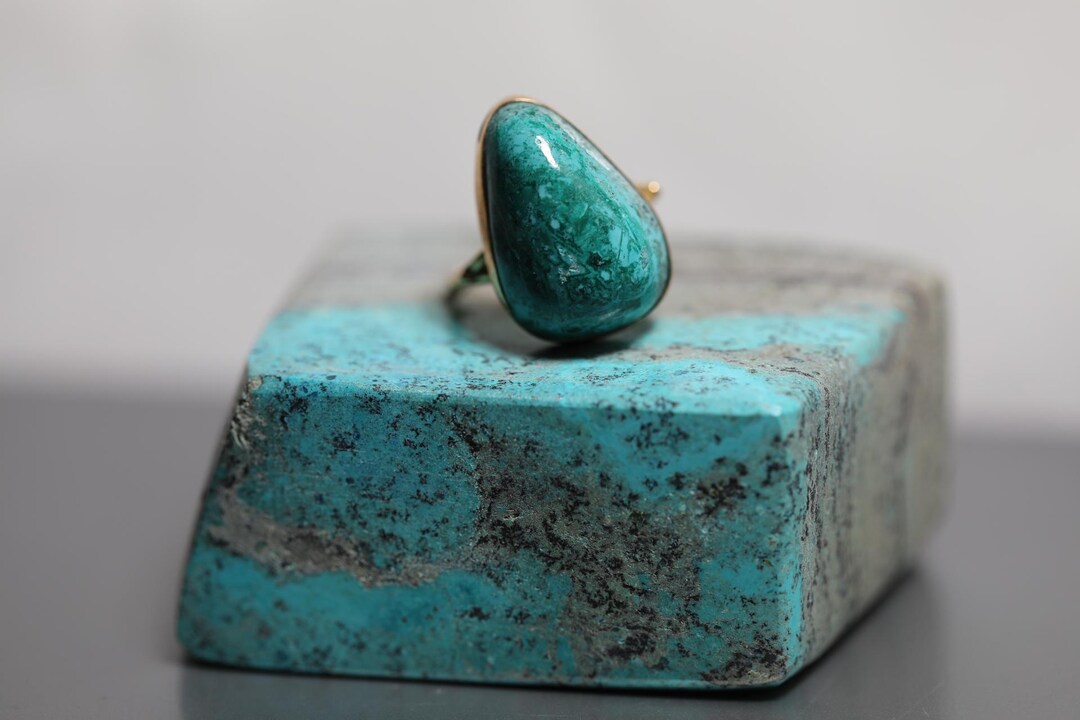 Eilat Stone Ring From 14K Gold, Turquoise Ring, Solomon Stone, Eilat ...