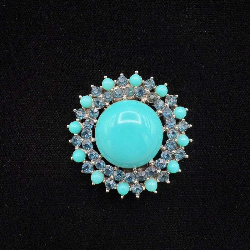 Turquoise Brooch - Etsy