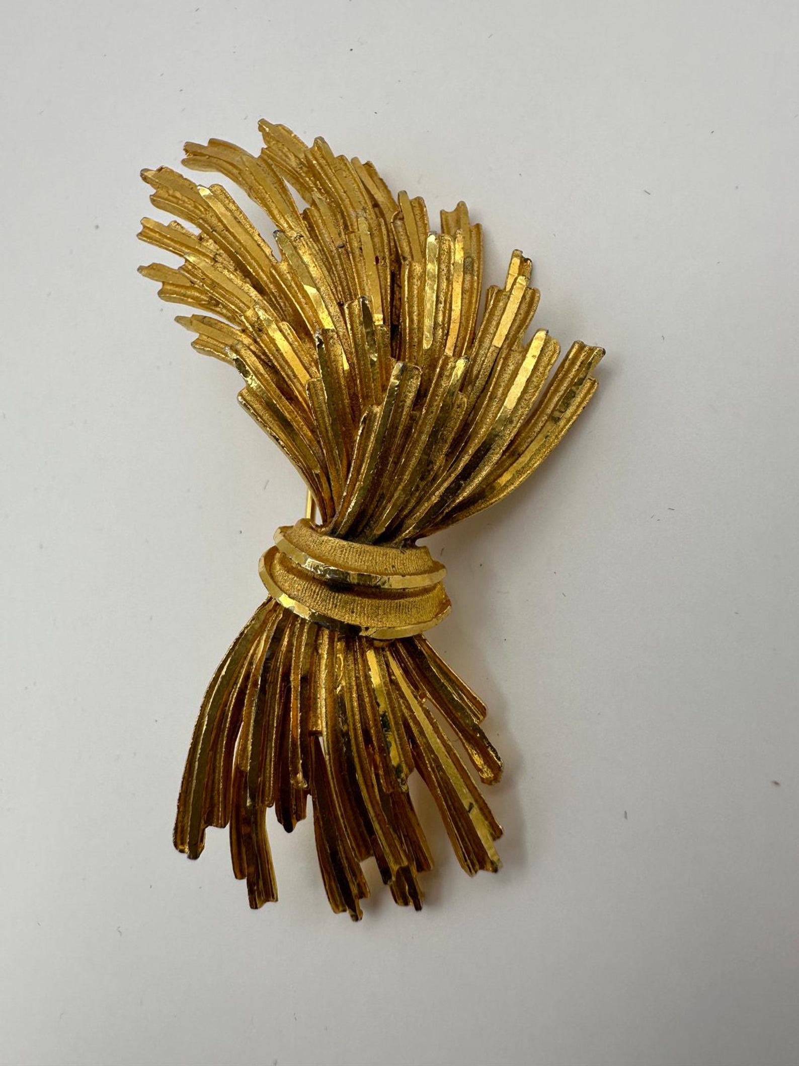 Vintage BSK Signed Gold Tone Bundled Wheat Stalks Brooch Pin - Etsy