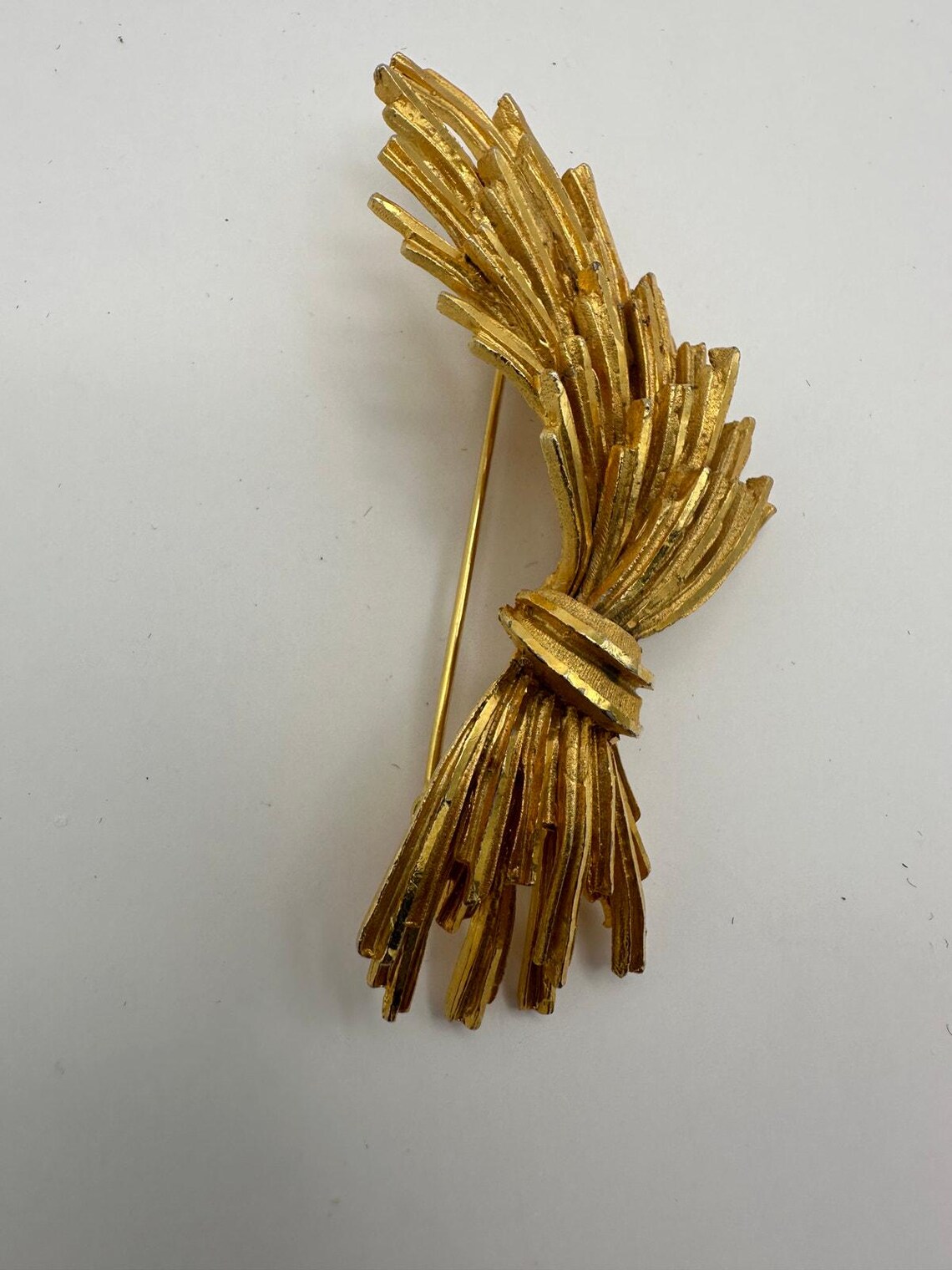 Vintage BSK Signed Gold Tone Bundled Wheat Stalks Brooch Pin - Etsy