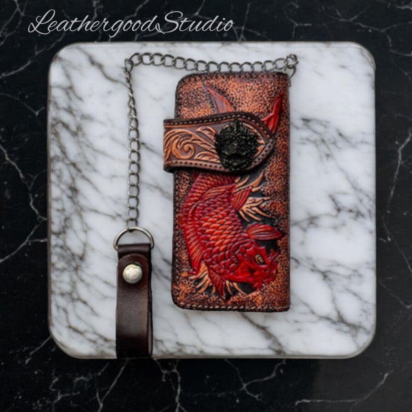 Leather Wallet Chain - Etsy