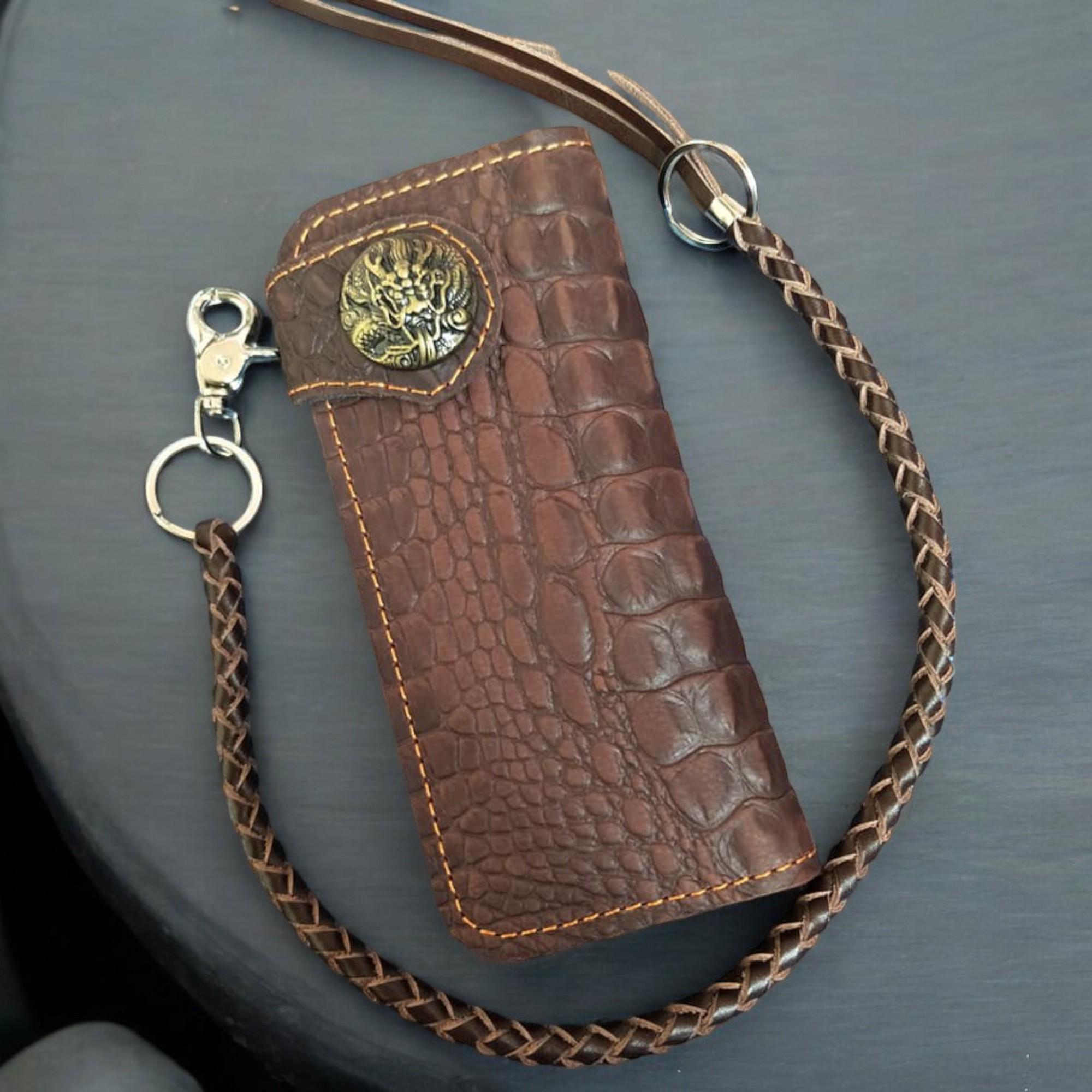 Handmade Leather Biker Wallet, Chain Wallet, Wallet for Biker, Bifold ...