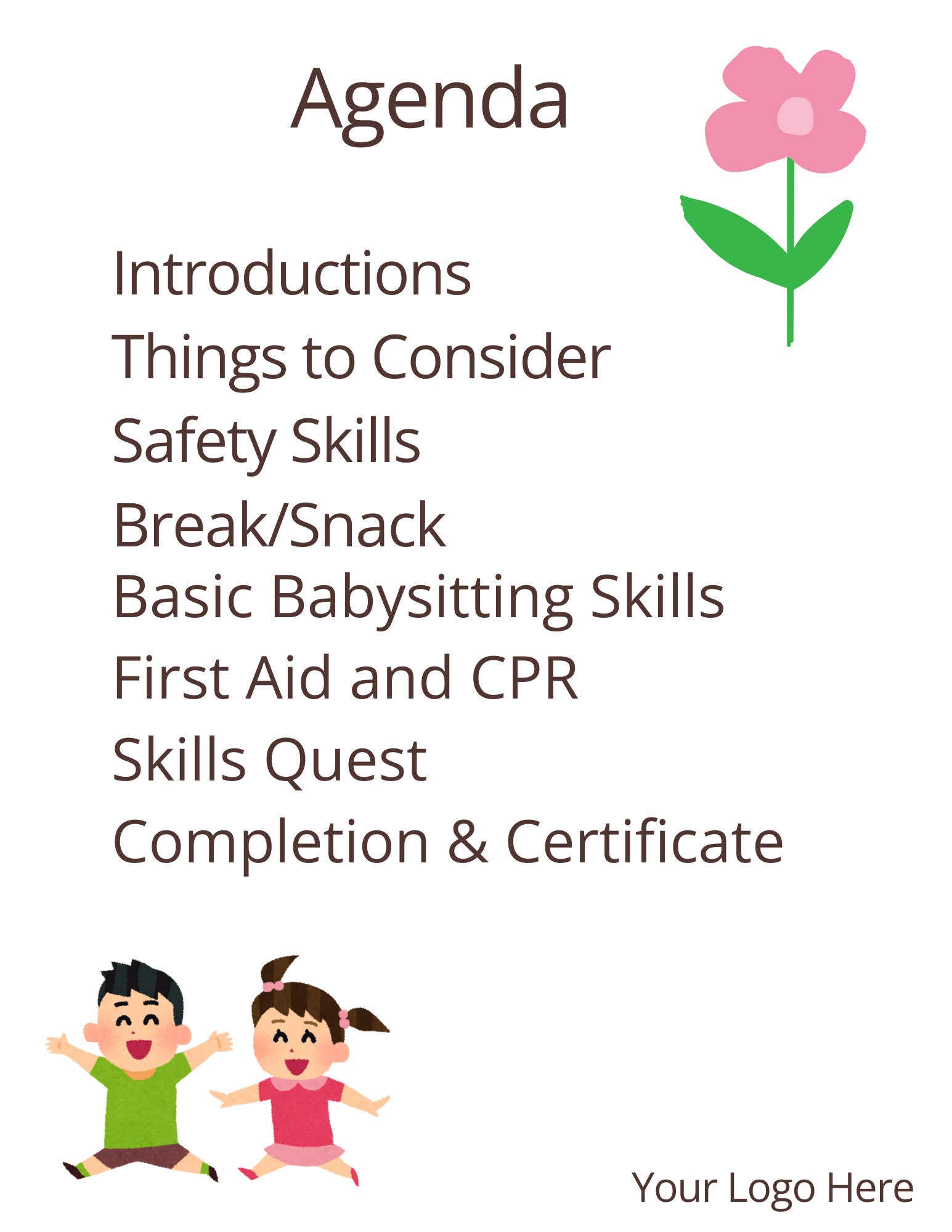 Your Course Babysitting Course Template Bundle - Etsy