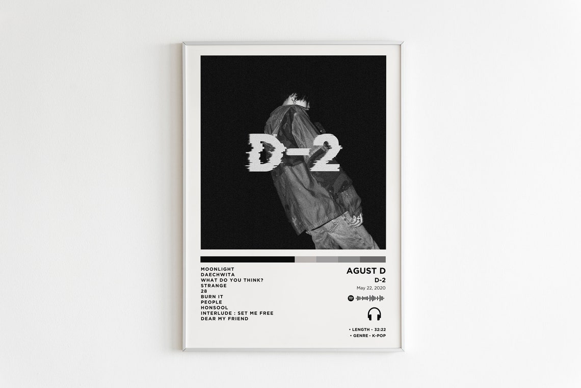 Agust D D-2 Album Poster / Album Cover Poster / Music Gift / Music Wall ...