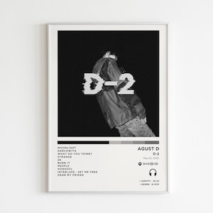 Agust D D-2 Album Poster / Album Cover Poster / Music Gift / Music Wall ...