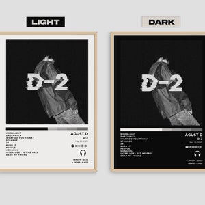 Agust D D-2 Album Poster / Album Cover Poster / Music Gift / Music Wall ...