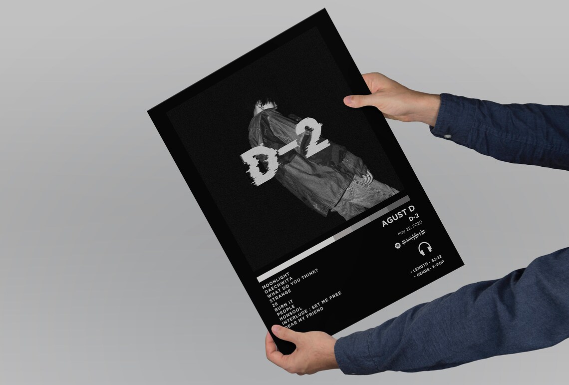 Agust D D-2 Album Poster / Album Cover Poster / Music Gift / Music Wall ...