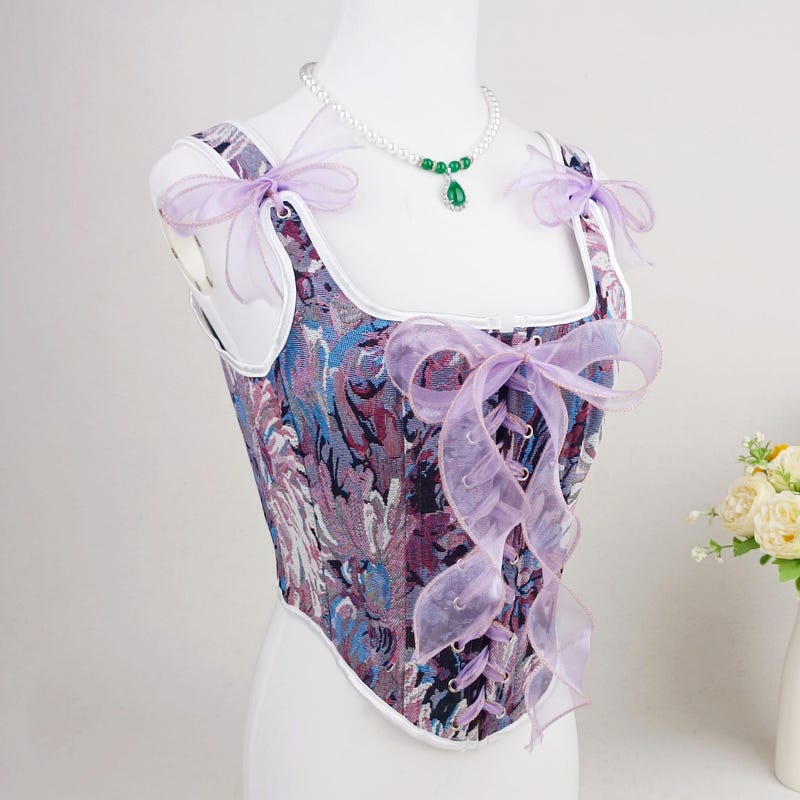 Purple Corset - Etsy