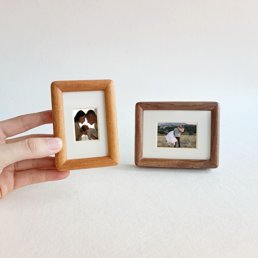 Round Corner Photo Frame, Solid Wood Photo Frame, Custom Mat Picture ...