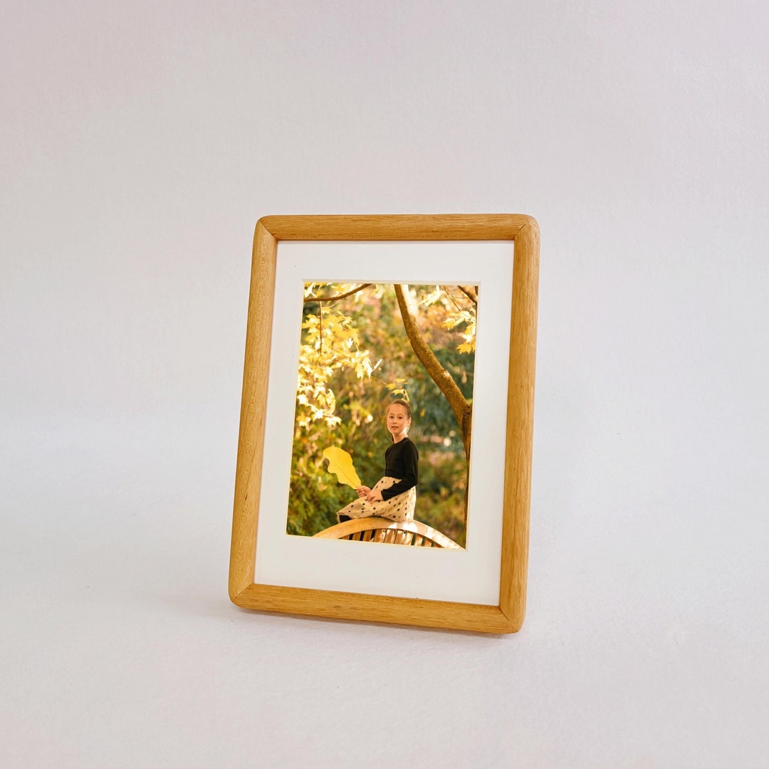 Round Corner Photo Frame, Solid Wood Photo Frame, Custom Mat Picture ...